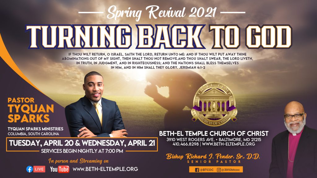 Spring Revival – Beth-El Temple Church